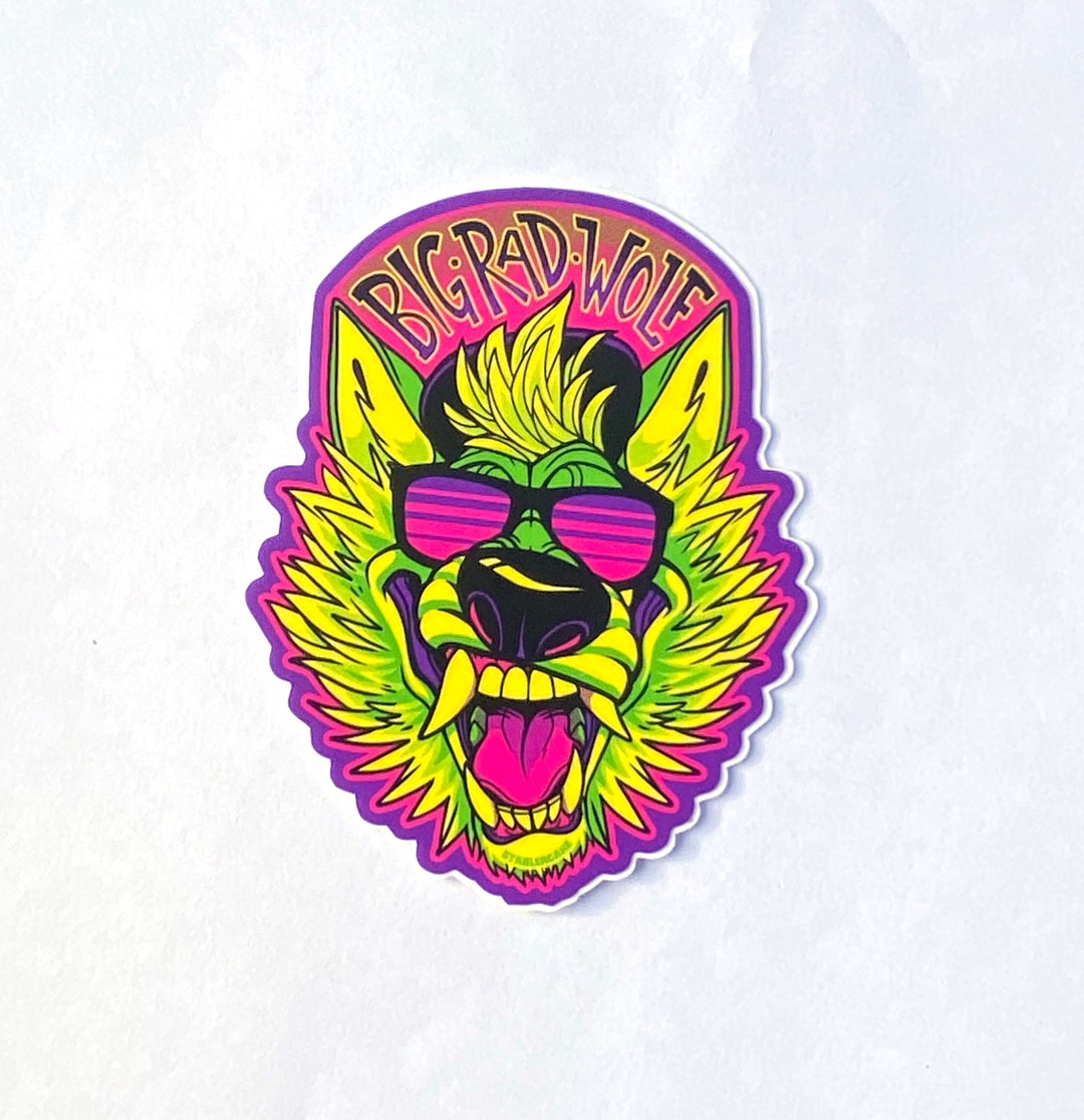 Big Rad Wolf Vinyl Sticker - Etsy