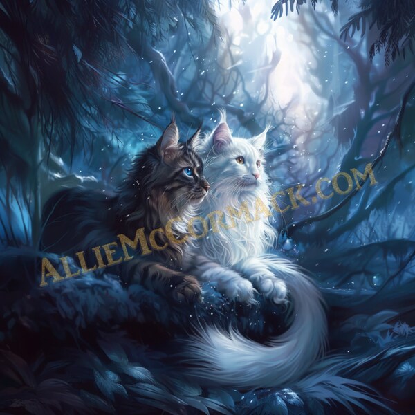 Imagine an Amazing Peacock Cat Print Quality Digital Art - Etsy