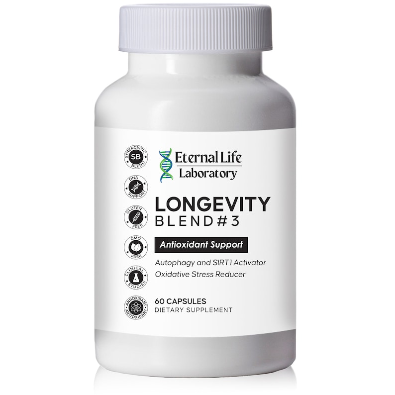 Longevity Blend #3 Anti-aging/antioxidant Support SIRT1 & Autophagy ...