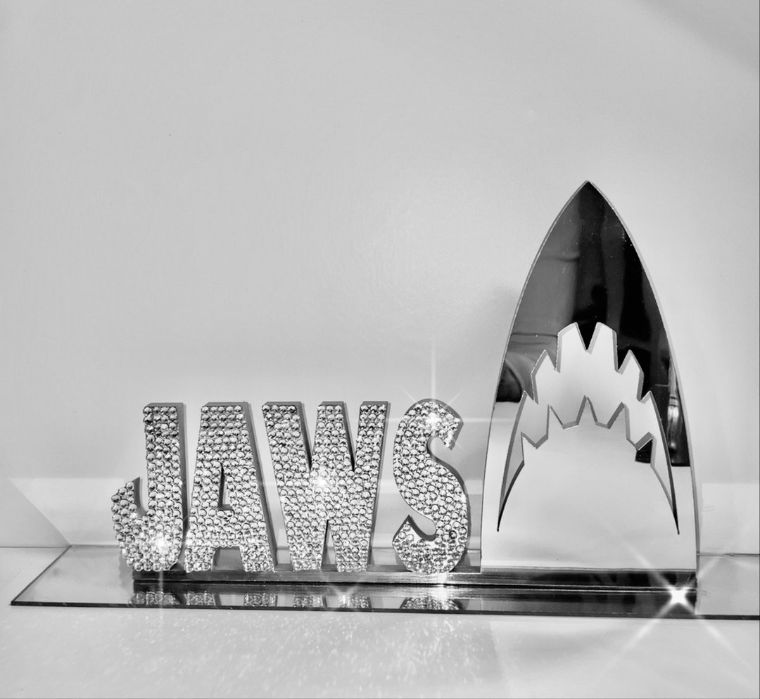 Jaws Classic Sign Logo Retro Mirror Acrylic rhinestone collectible - Etsy