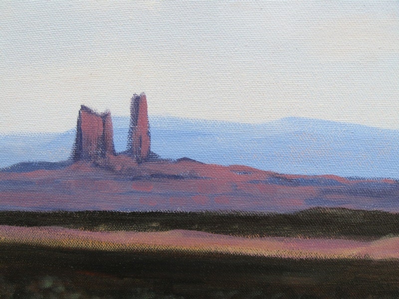 Southwestern Red Desert, Original Landscape, Desert Painting, 18 X 24 ...