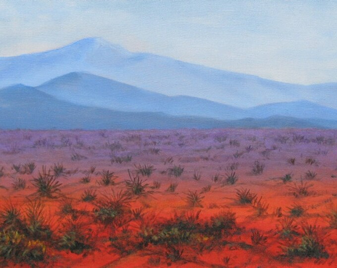 Red Desert Landscape 18 X 30 Original Painting - Etsy