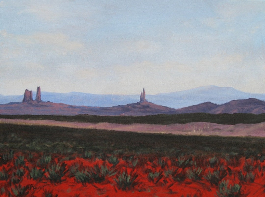 Southwestern Red Desert, Original Landscape, Desert Painting, 18 X 24 ...