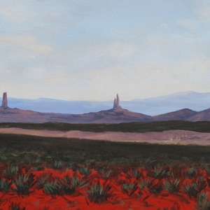 Southwestern Red Desert, Original Landscape, Desert Painting, 18 X 24 ...