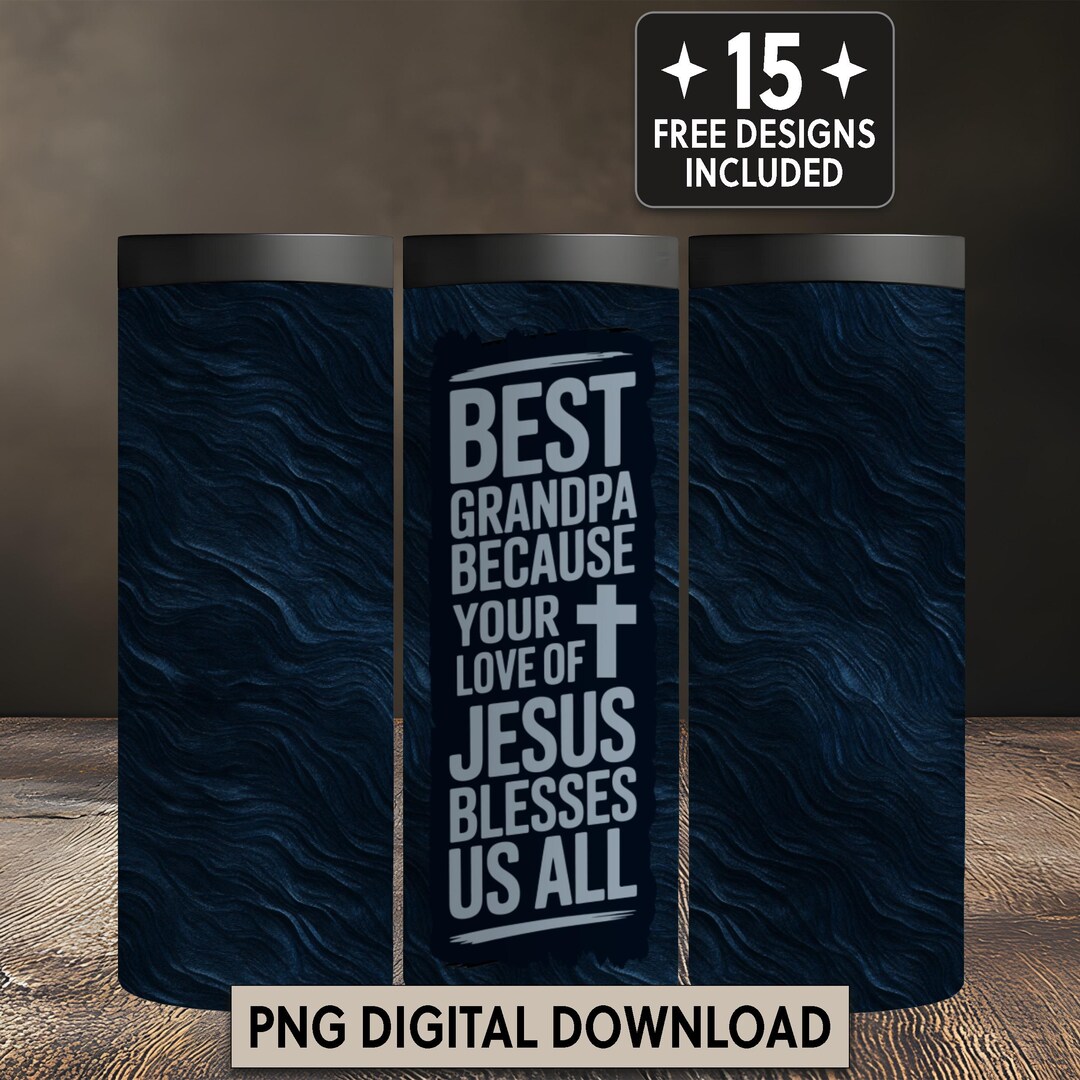 Christian Best Grandpa Faith 20oz Tumbler Wrap Scripture Based Blessing ...
