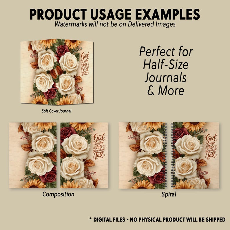 Christian Autumn Faith 5x8 Journal Notebook Design PNG - Etsy