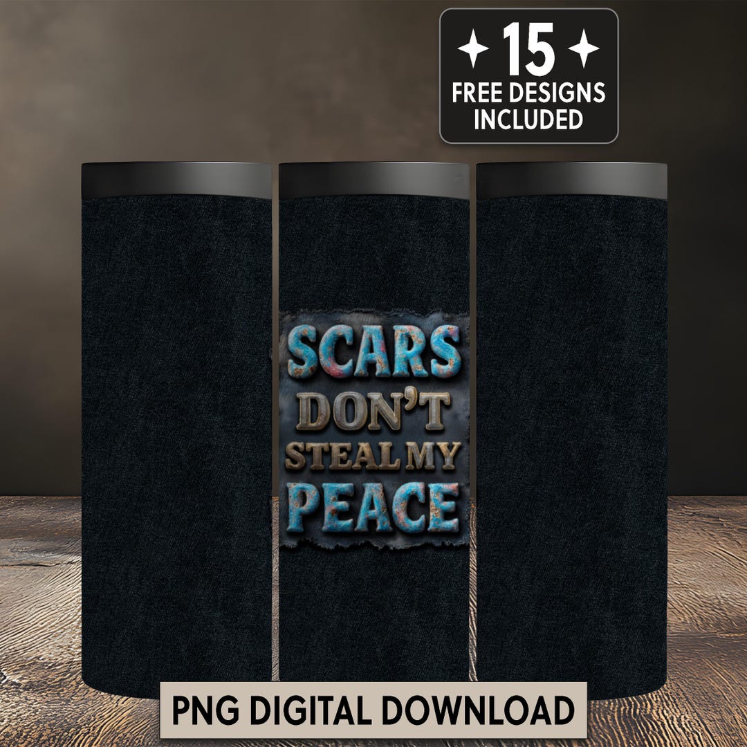 Christian Men's 20 Oz Tumbler Scars Don't Steal My Peace Encouragement ...