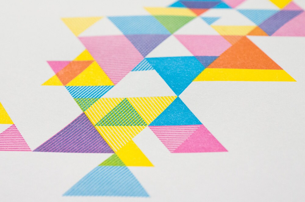 CMY Hey Process Color Triangle Print - Etsy