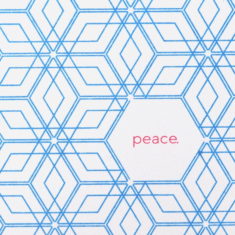 Holiday Cards -- Peace -- Set of 6 Hand-printed Cards - Etsy