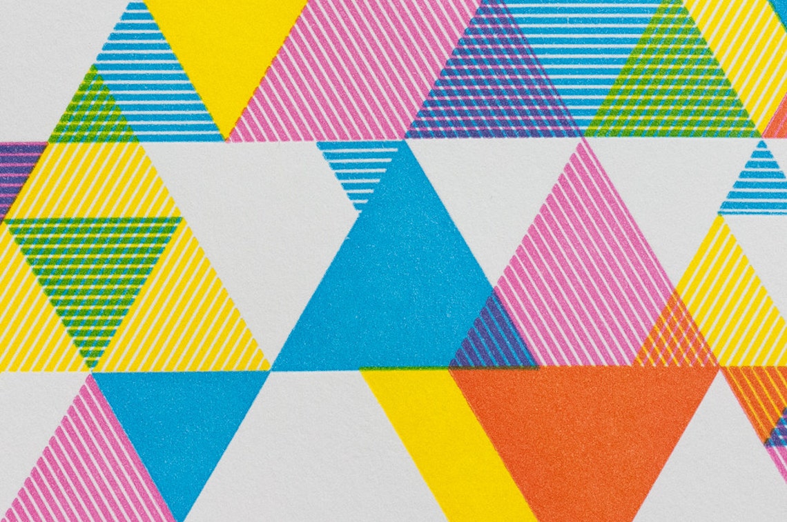 CMY Hey Process Color Triangle Print - Etsy