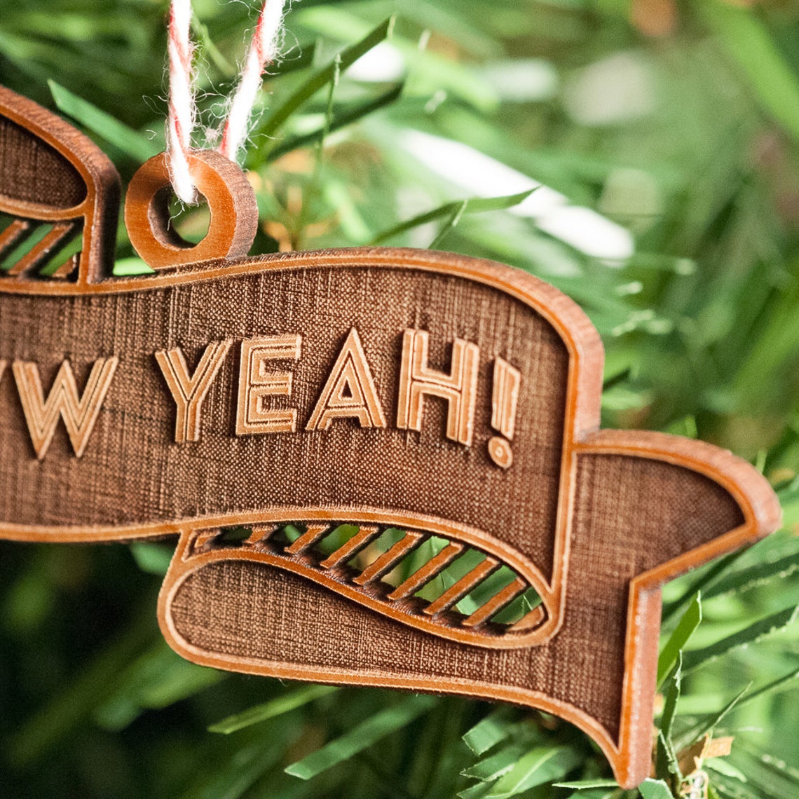 Ornament Aww Yeah Lasercut Banner - Etsy