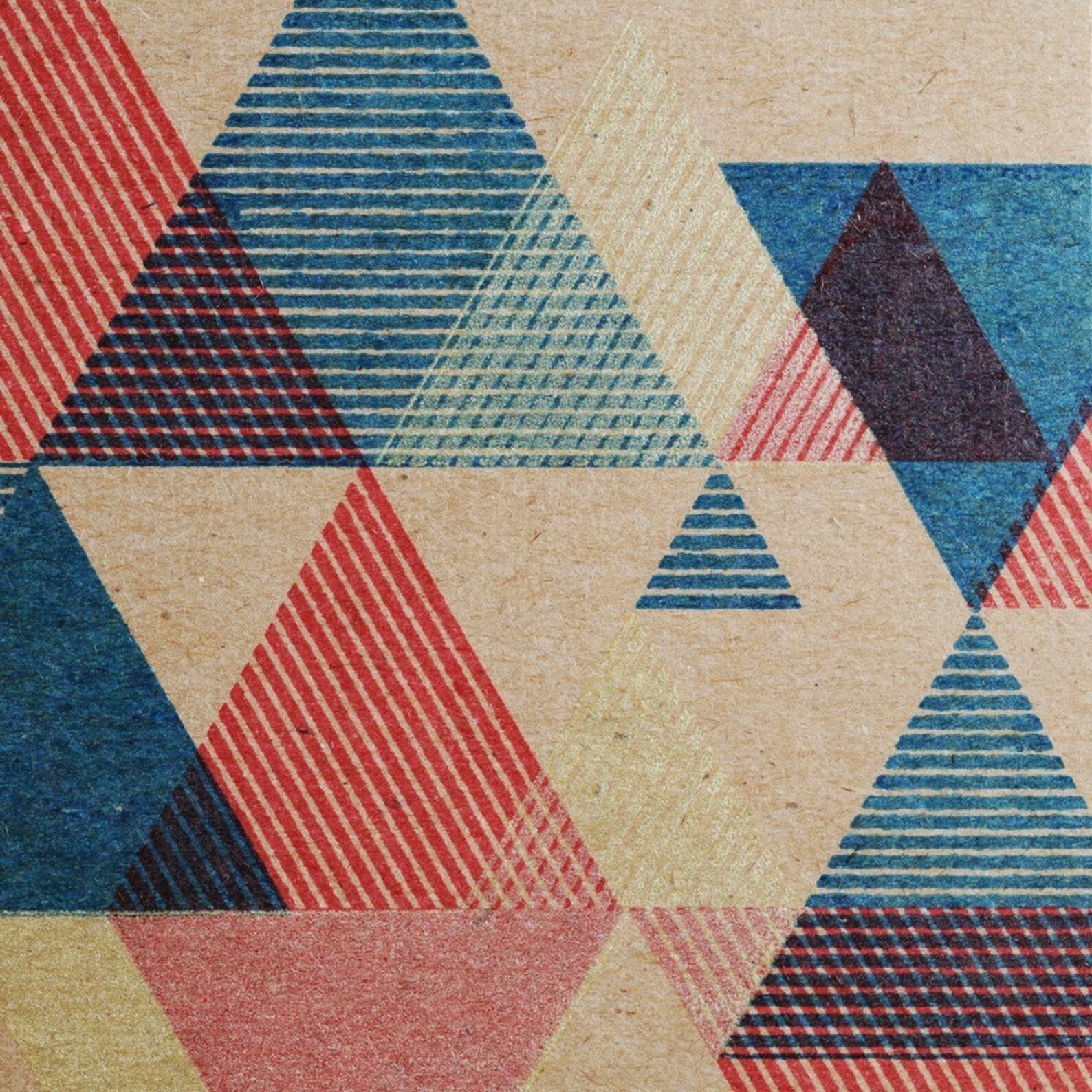 Hand-printed Triangular Pattern Card - Etsy