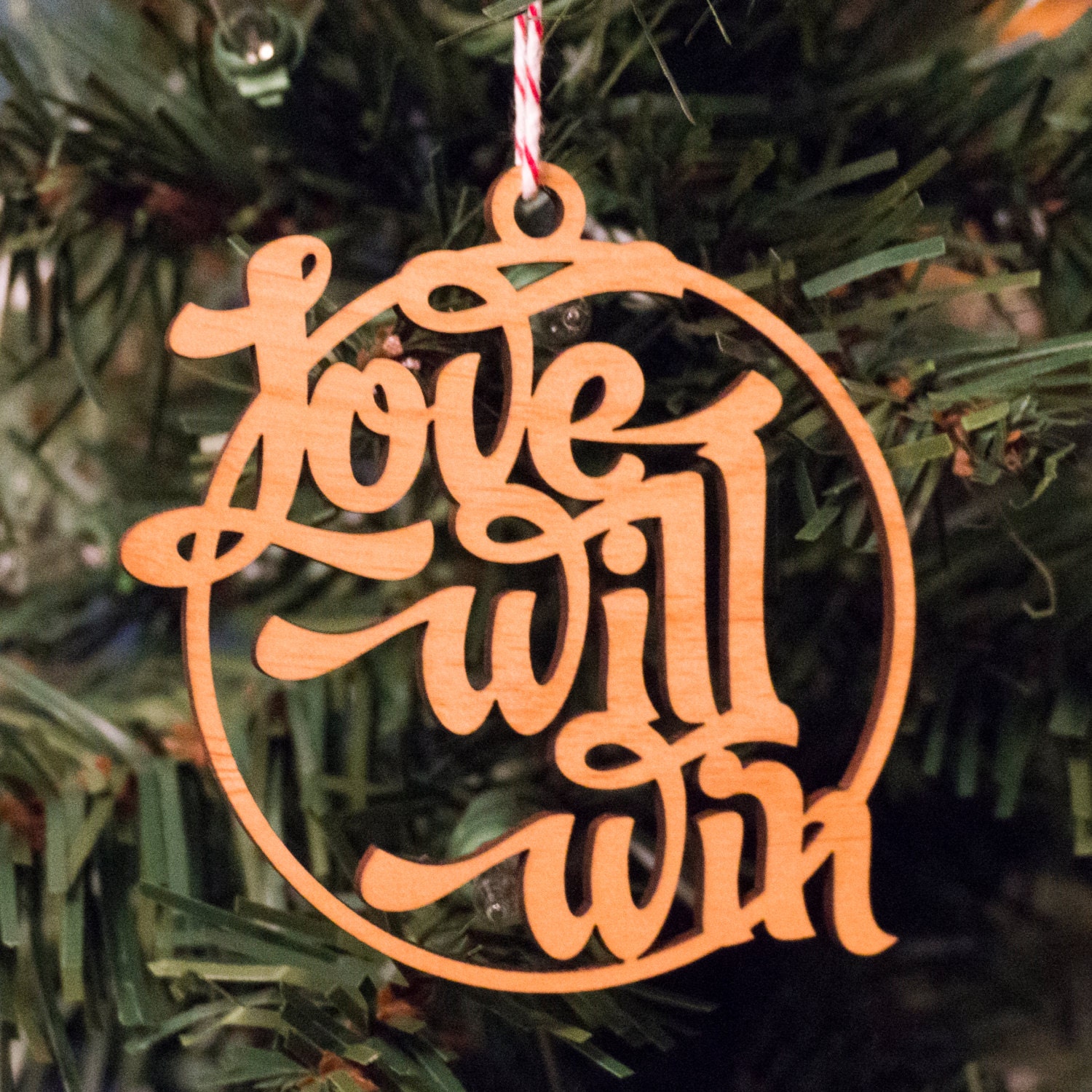 Ornament -- Love Will Win - Etsy