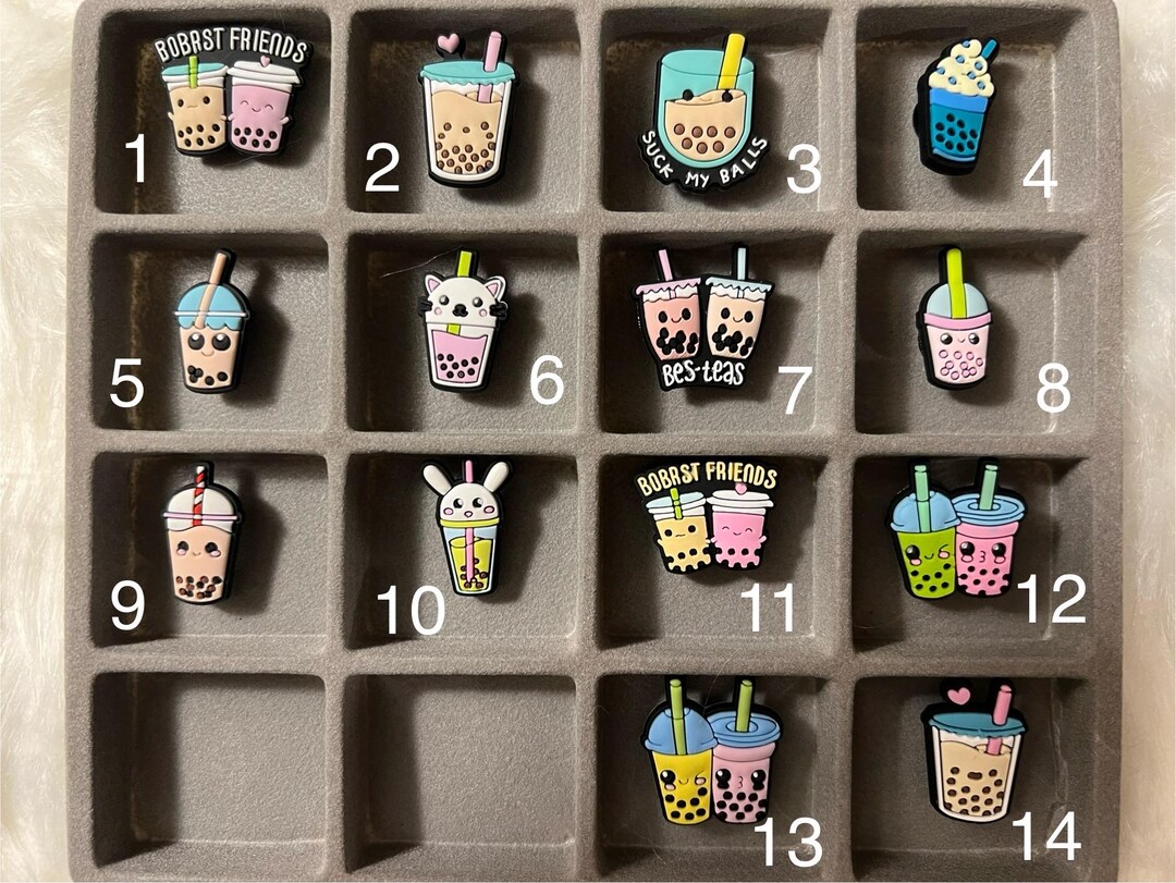 Boba Tea Shoe Charms - Etsy