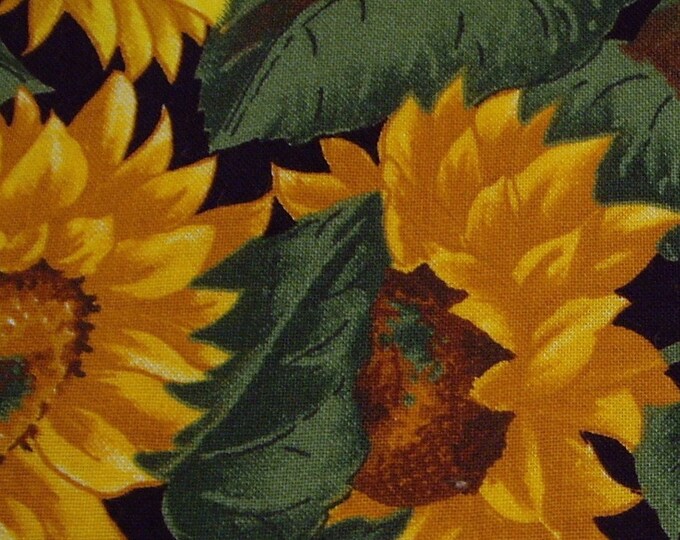 Nearly 2 Yards Sunflower Print Fabric - Etsy