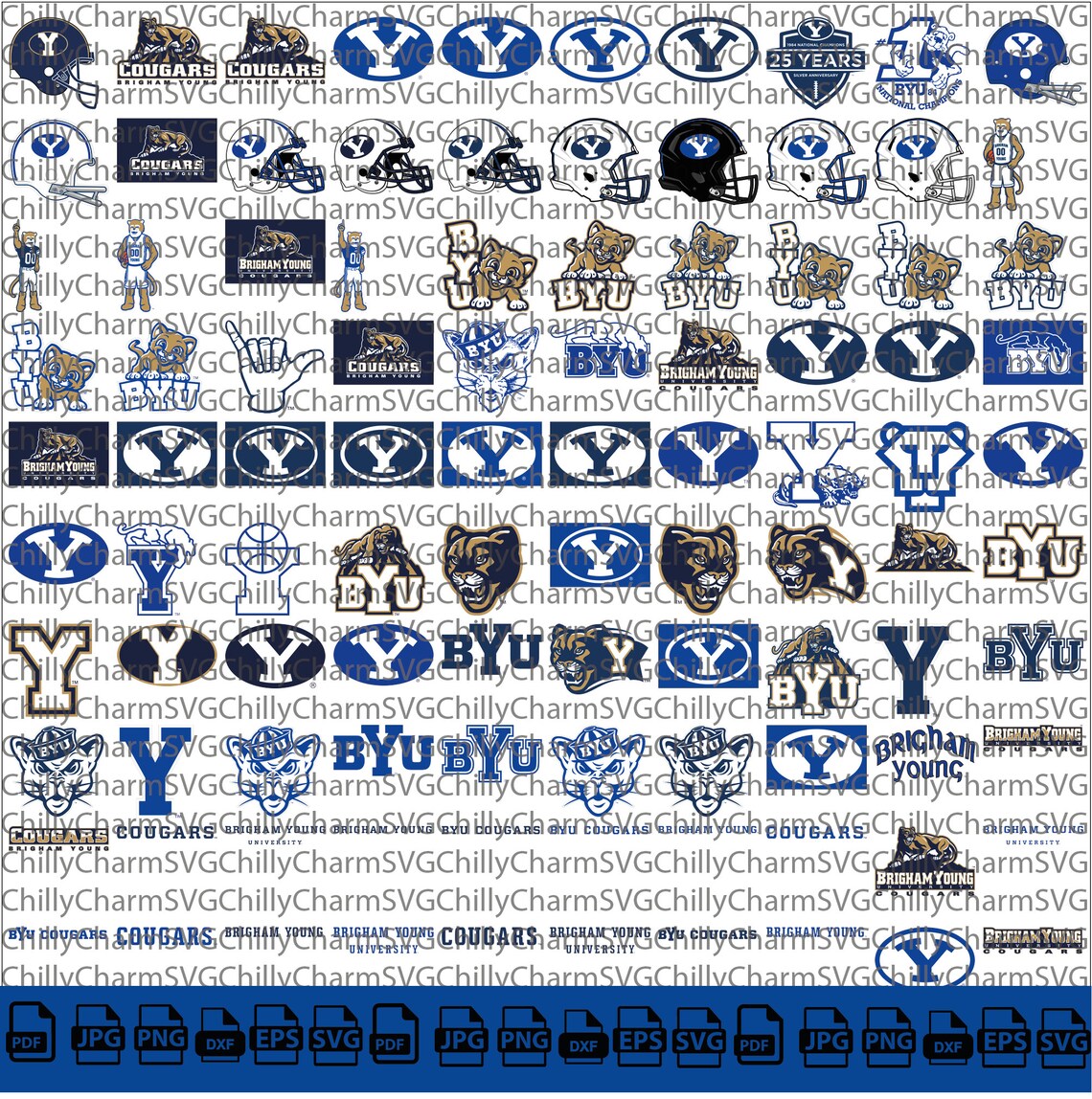 BYU SVG Bundle, Cougars Football, SVG Bundle, Cricut, Printable ...