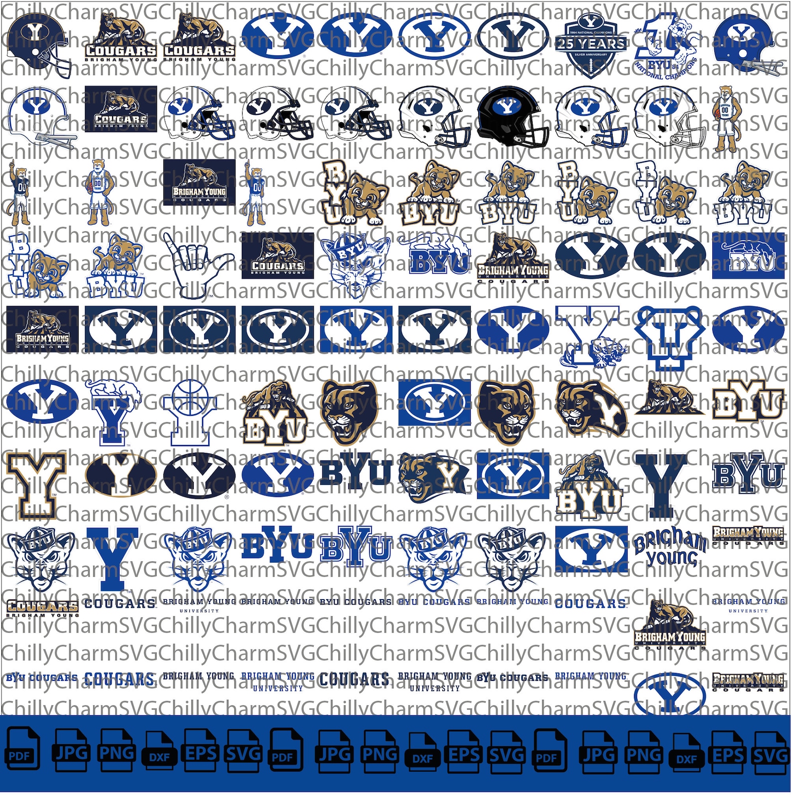 BYU SVG Bundle, Cougars Football, SVG Bundle, Cricut, Printable ...