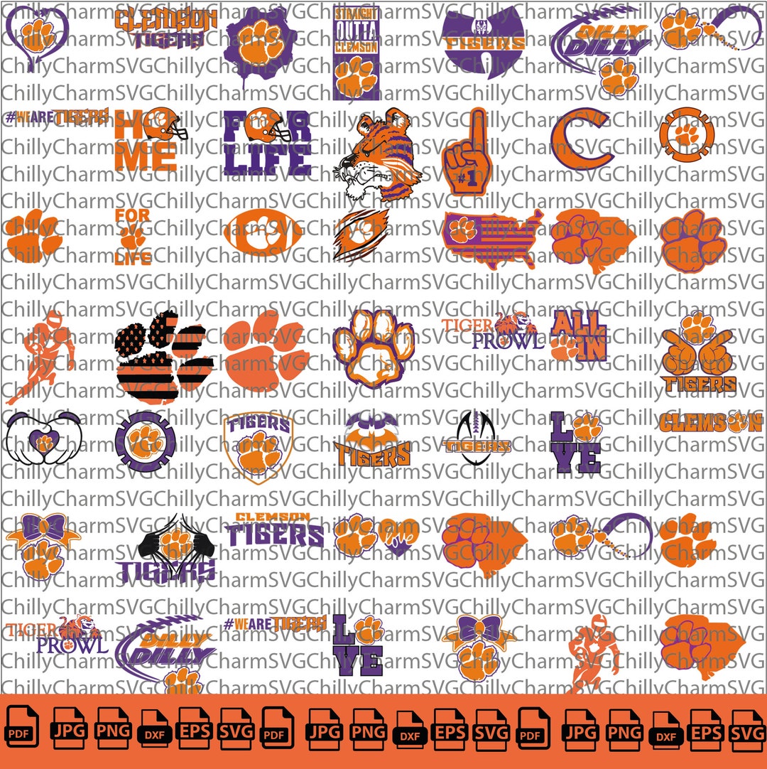 Clemson SVG Bundle, Tigers Football, SVG Bundle, Cricut, Printable ...