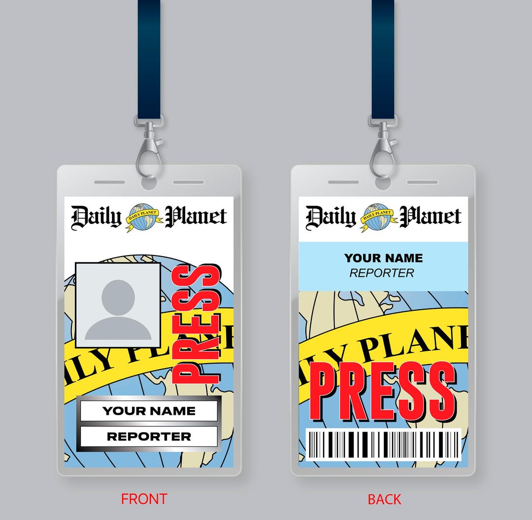 Superman Smallville ID Badge-daily Planet Custom Reporter Cosplay - Etsy