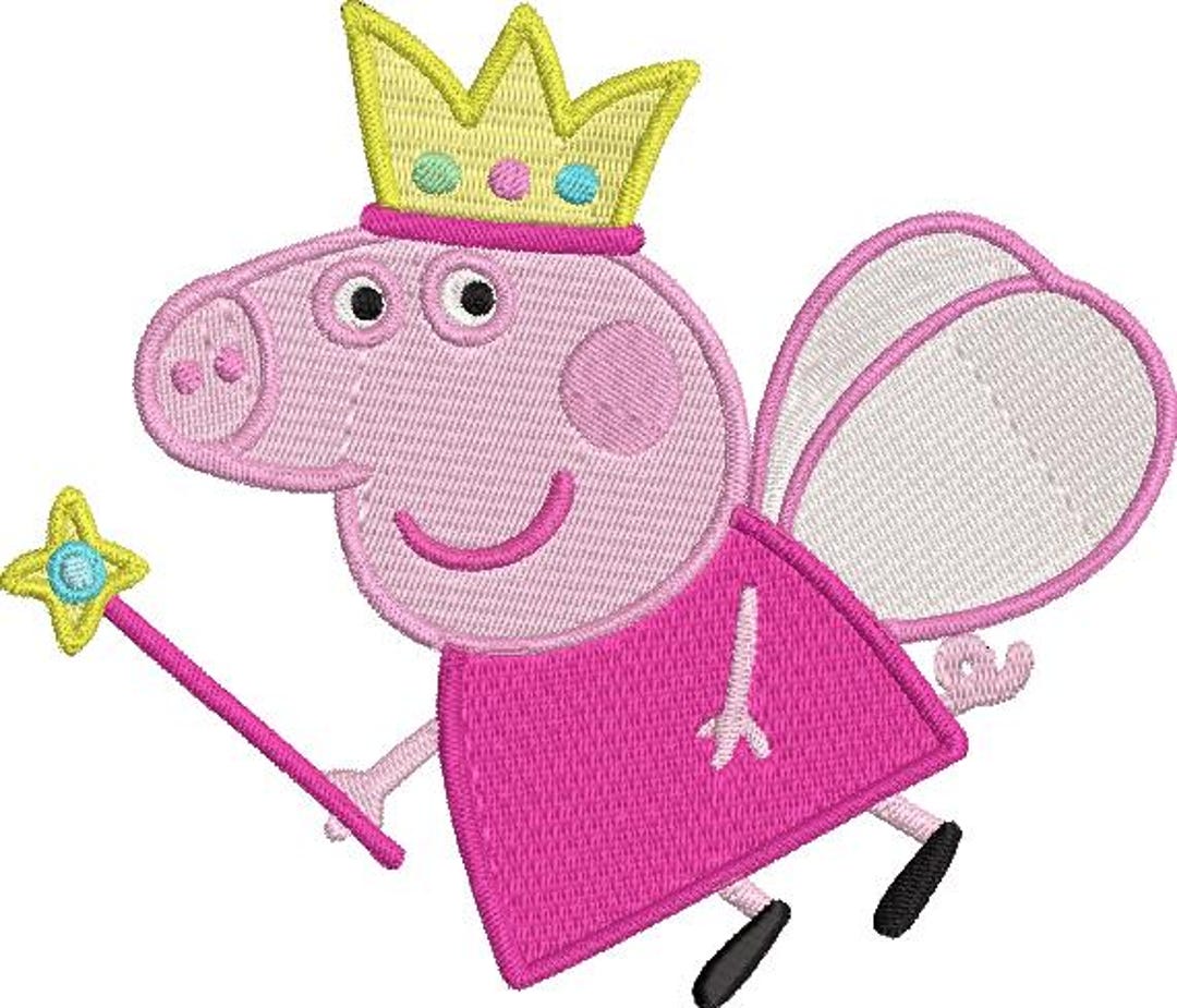 Peppa Pig | Fairy | Embroidered Digital Design - Etsy