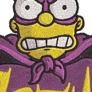 Bartman | the Simpsons | Embroidered Digital Design - Etsy