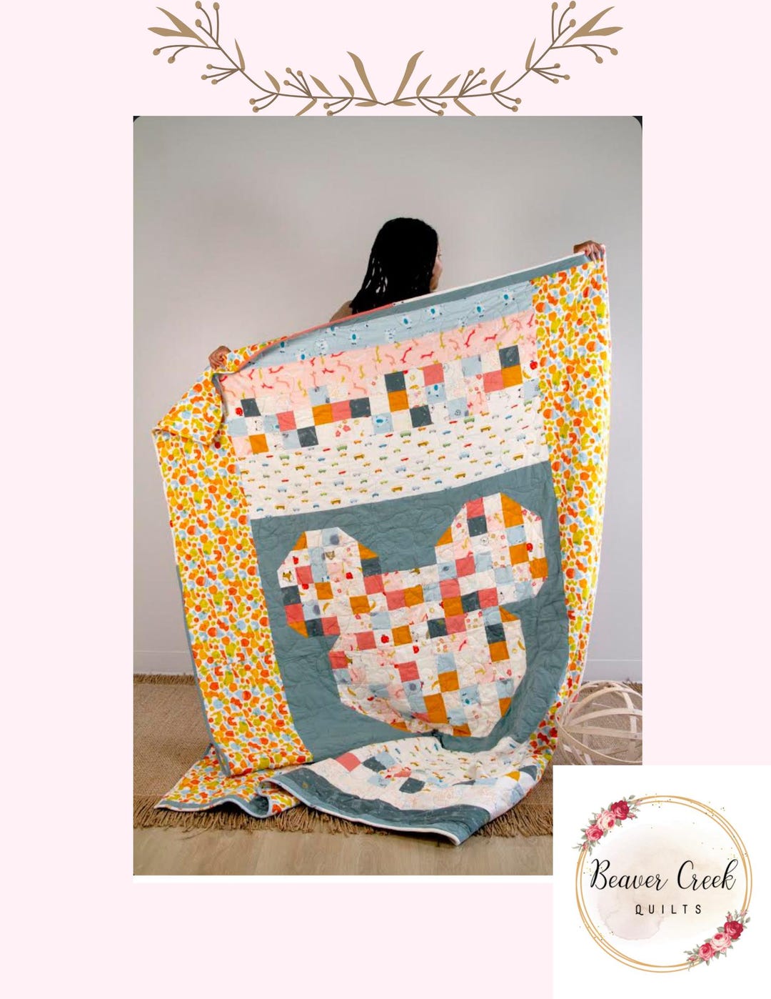 Twin Size Mickey Mouse Quilt Pattern - Etsy