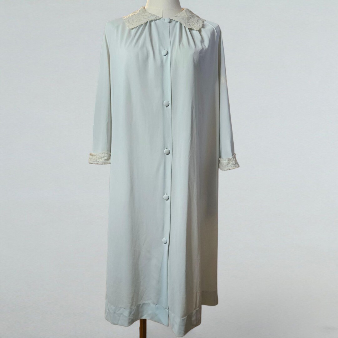 Blue Vintage Button up Nightgown Jacket - Etsy