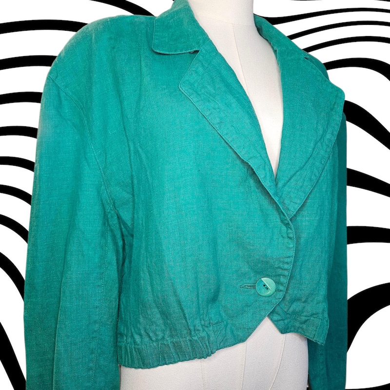 80s Mens Blazer Cropped - Etsy