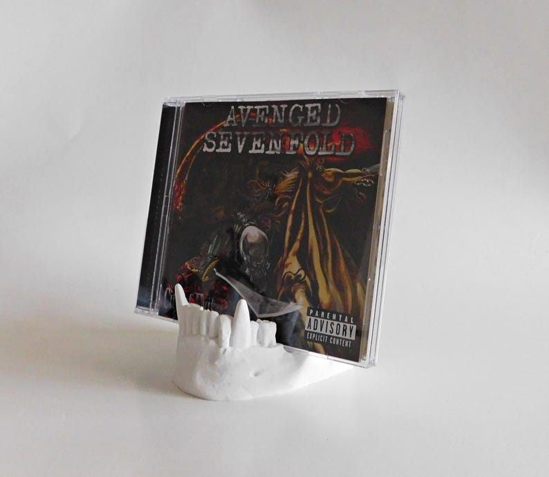 Mandible Skull Media Holder With Vampire Fangs – Gothic DVD & Blu-ray ...