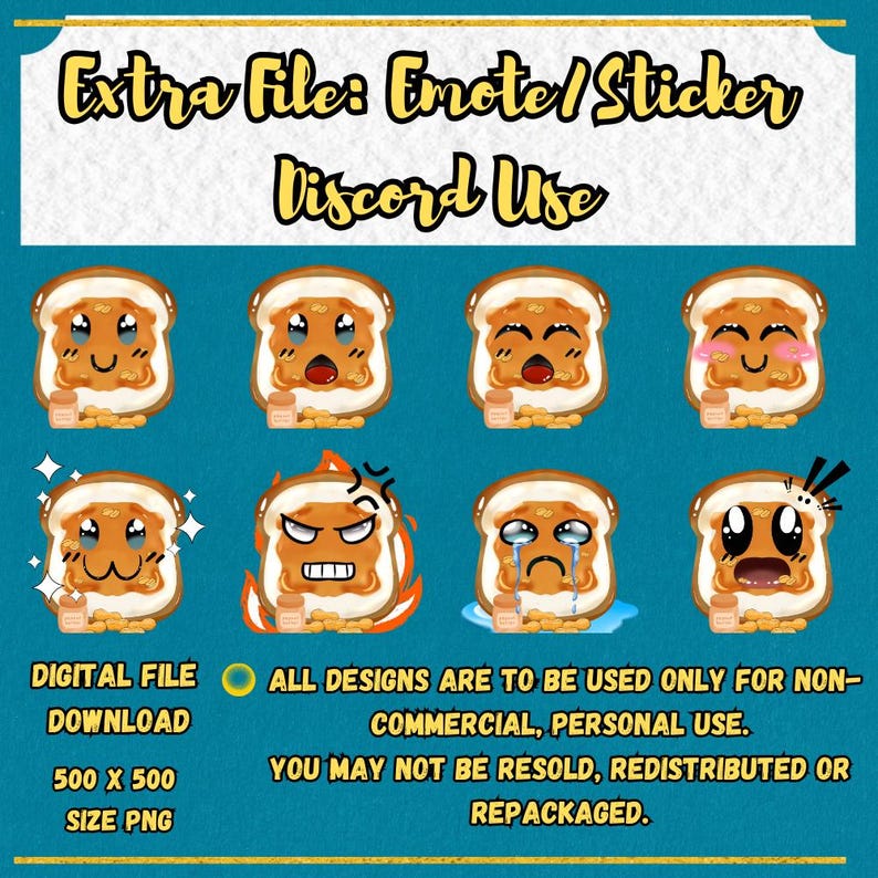 Peanut Butter Toast Pngtuber | Veadotube Streamer Set (digital Download ...