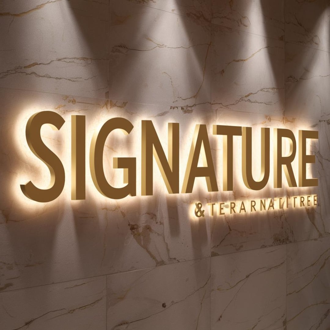 Custom 3D Backlit Logo Business Sign , Illuminated Business Signage , Reception Office Lobby Led ...