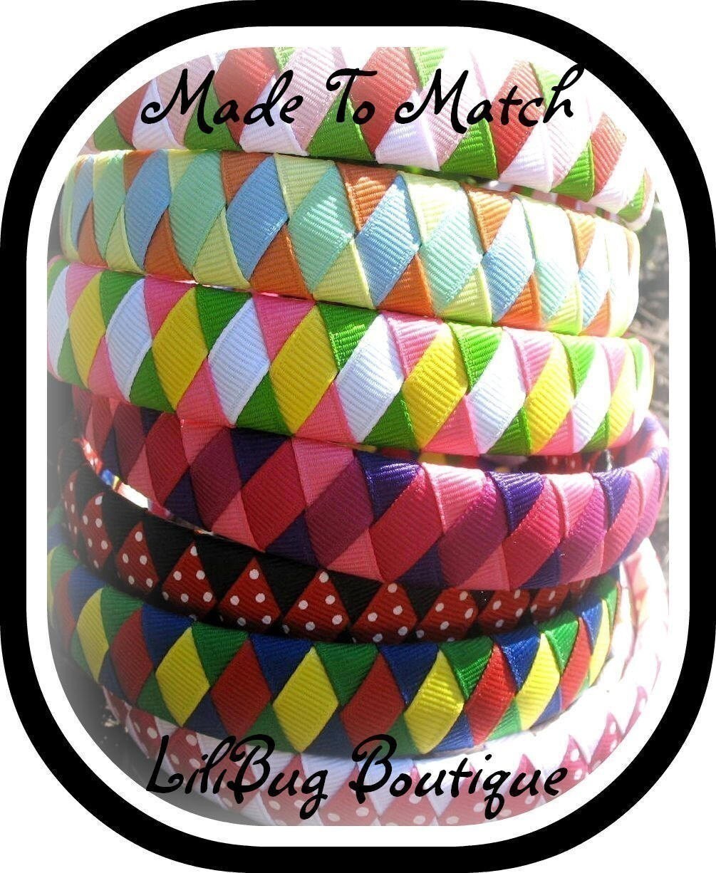 Lilibug M2M YOU PICK the Ribbon Colors Woven Heaband - Etsy