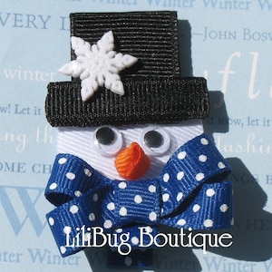 Lilibug Frosty the Winter Snowman Hair Clip - Etsy