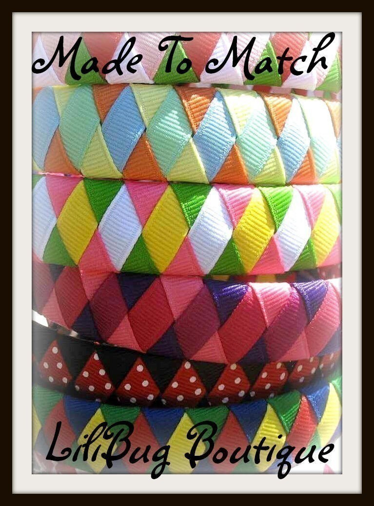 Lilibug M2M YOU PICK the Ribbon Colors Woven Heaband - Etsy