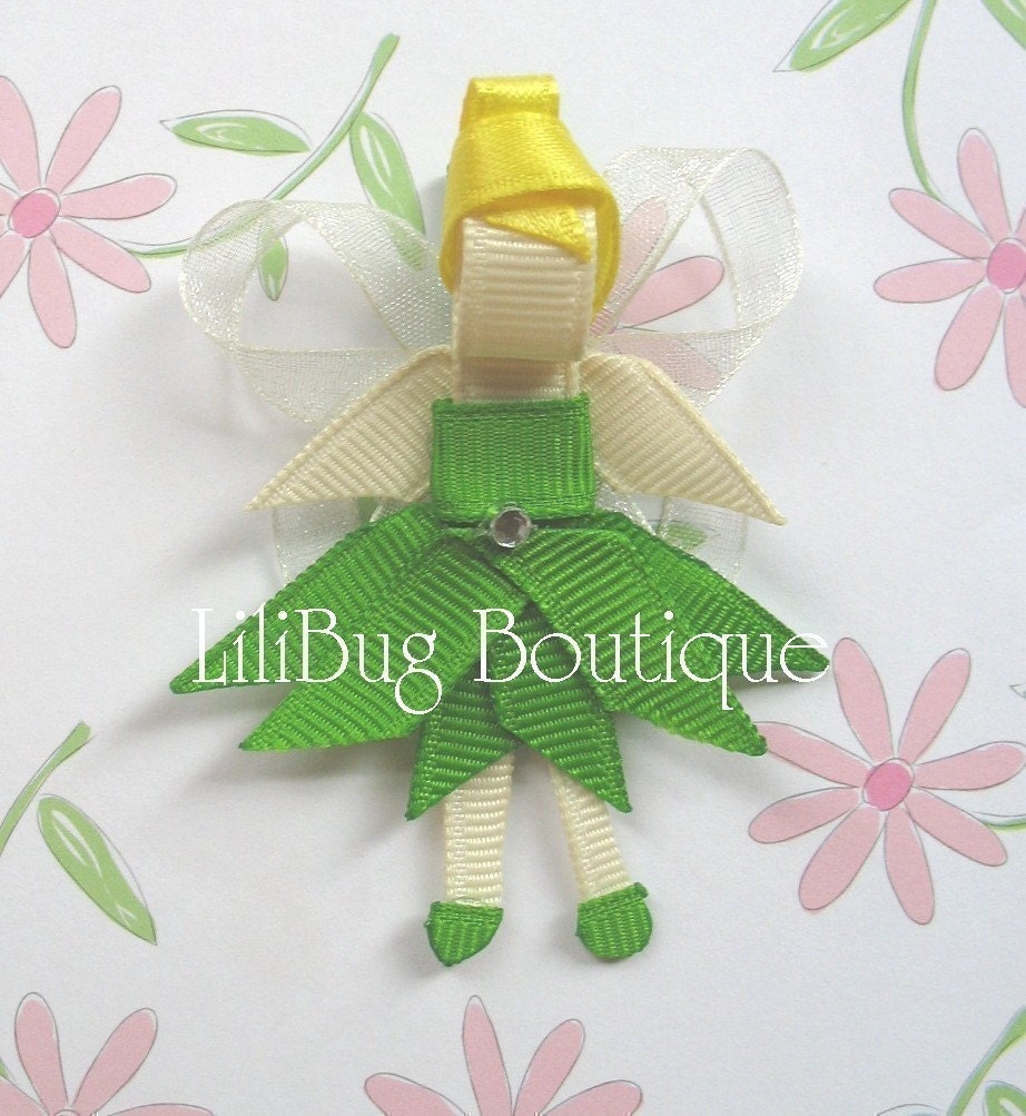 Lilibug PRINCESS Tinkerbell Fairy Hair Clip Bow - Etsy