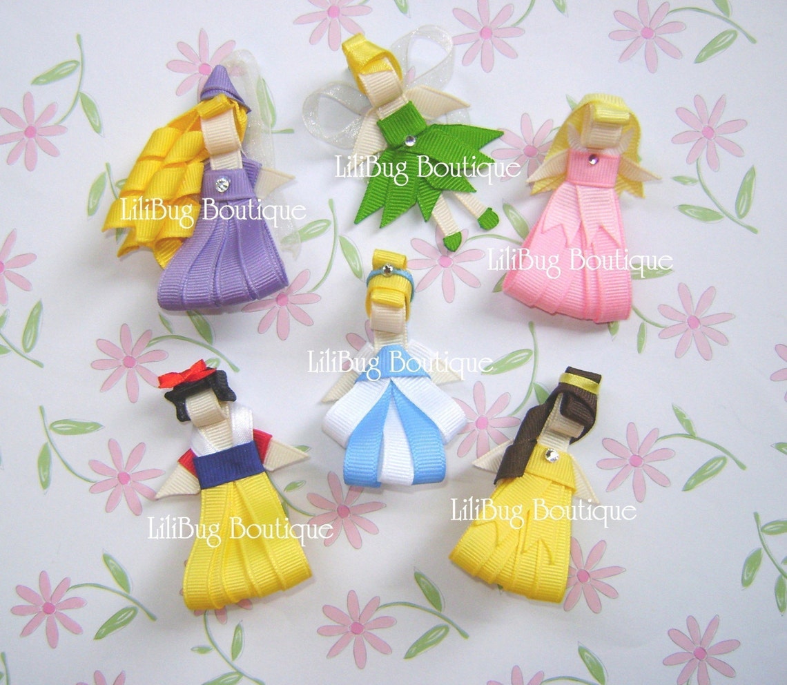 Lilibug PRINCESS Collection Hair Clip Set of 6 - Etsy