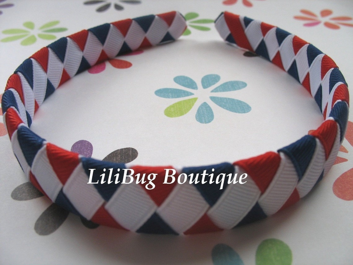 Lilibug Patriotic Woven Headband - Etsy