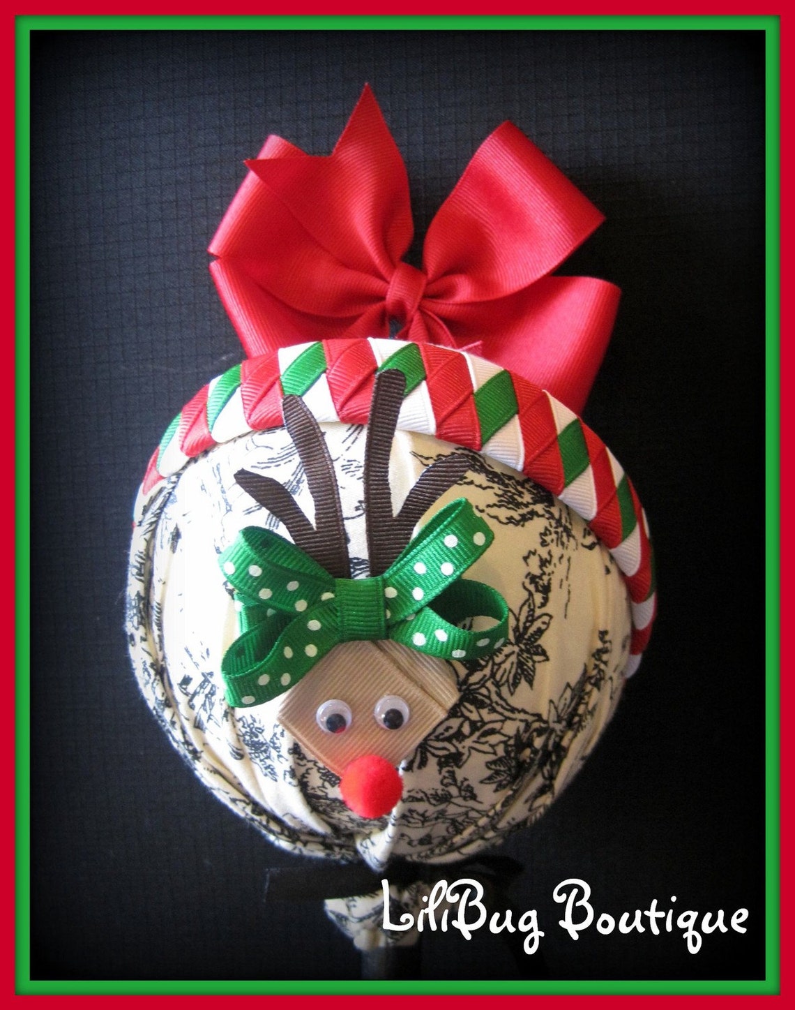 Lilibug Winter Rudolph the Reindeer 3-in-1 Woven Headband and - Etsy