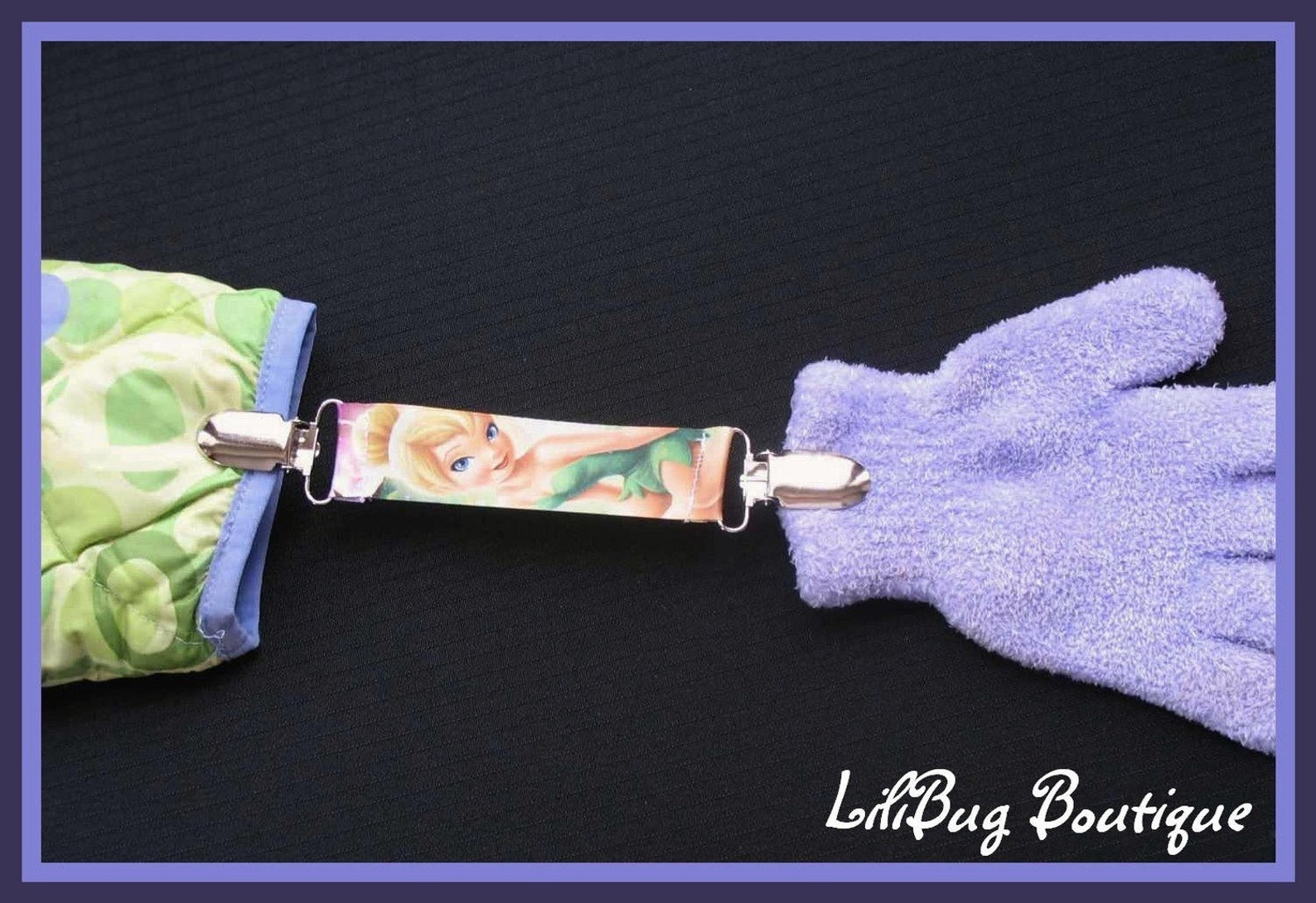 Lilibug Pink and Chocolate Brown Dot Mitten Clip Set - Attaches Gloves ...