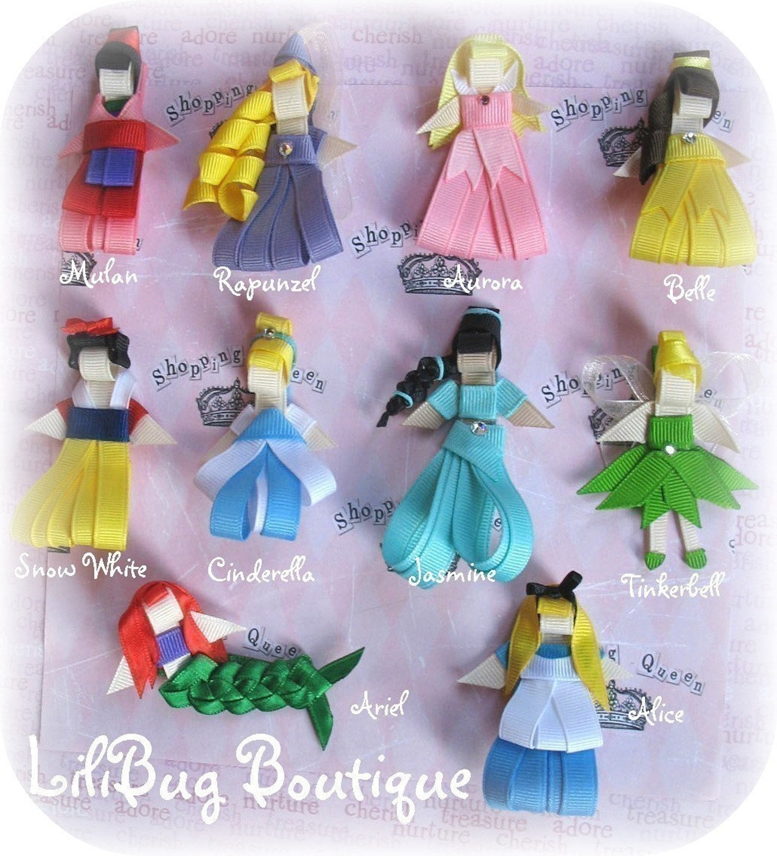 Lilibug PRINCESS Collection Hair Clips - YOU PICK 3 - Etsy