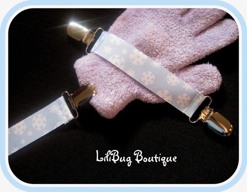 Lilibug Winter Snowflake Mitten Clip Set - Attaches Gloves to Coat - Etsy