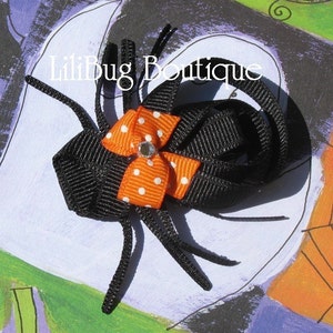 Lilibug Halloween SPOOKY Spider With Bow - Etsy