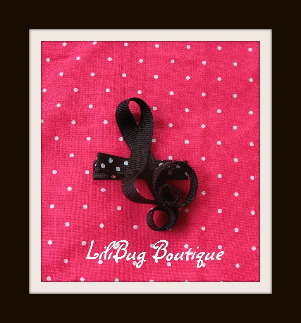 Lilibug MUSIC NOTE Treble Clef Hair Clip - Etsy