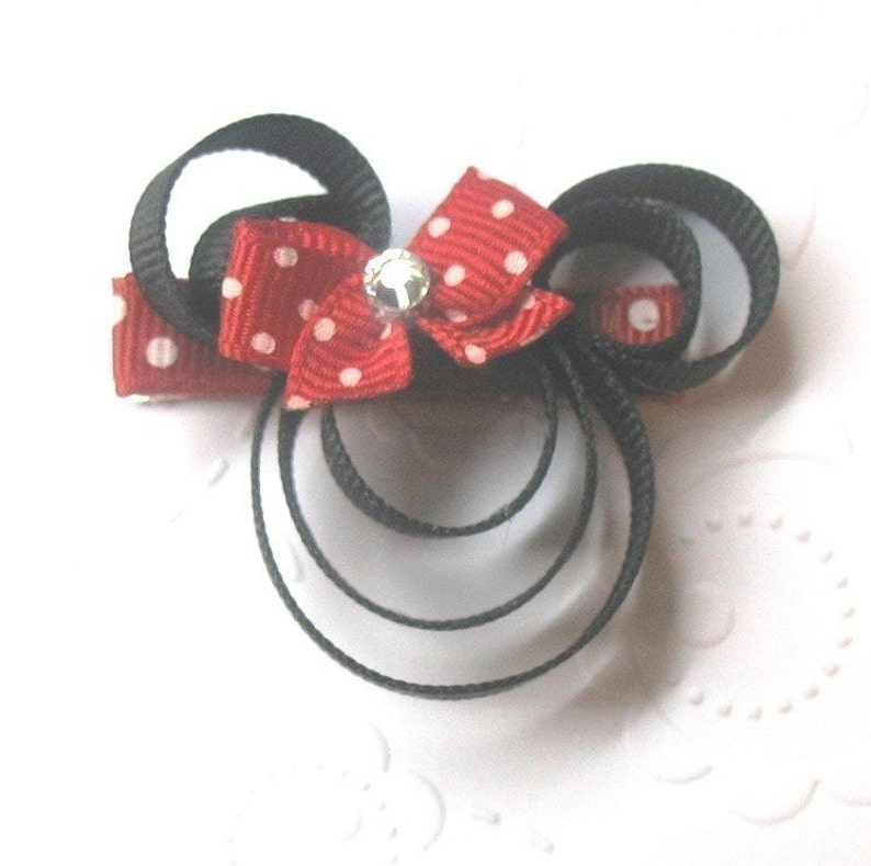Lilibug Minnie Mouse Hair Clippie - Etsy