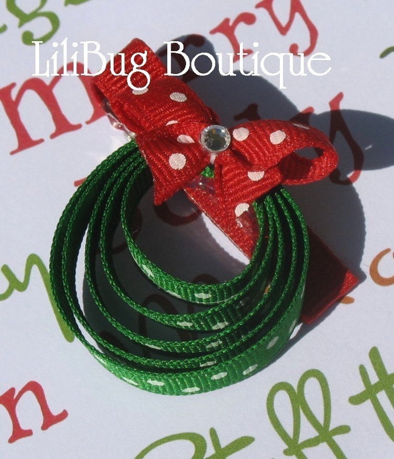 LiliBug Winter Christmas Wreath Hair Clip | Etsy