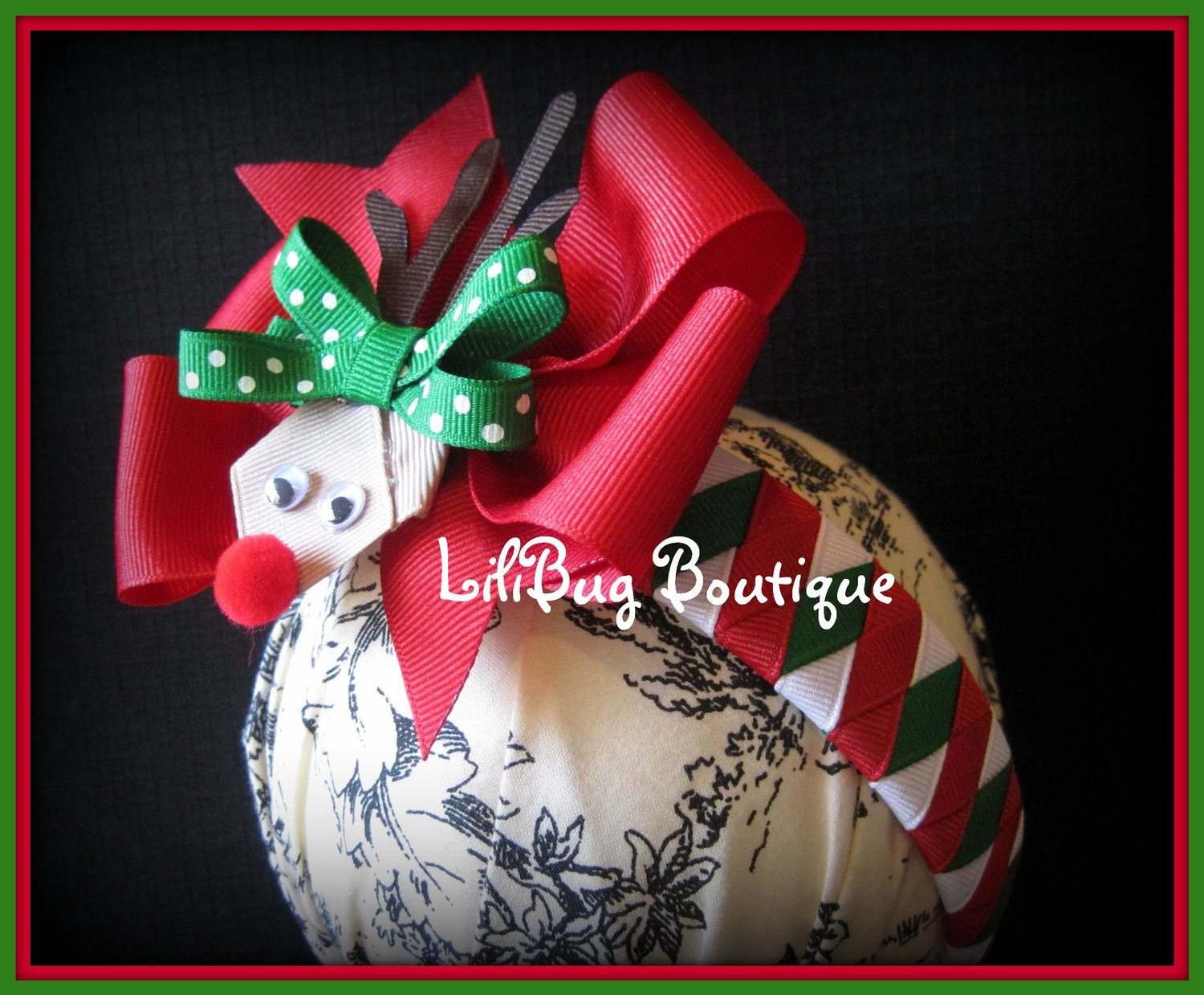 Lilibug Winter Rudolph the Reindeer 3-in-1 Woven Headband and - Etsy