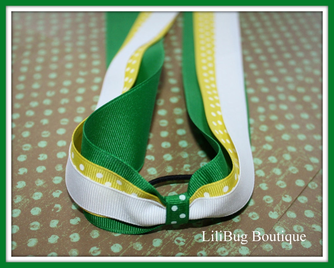 School Spirit Pony Tail Streamer - You Choose the Colors - Etsy