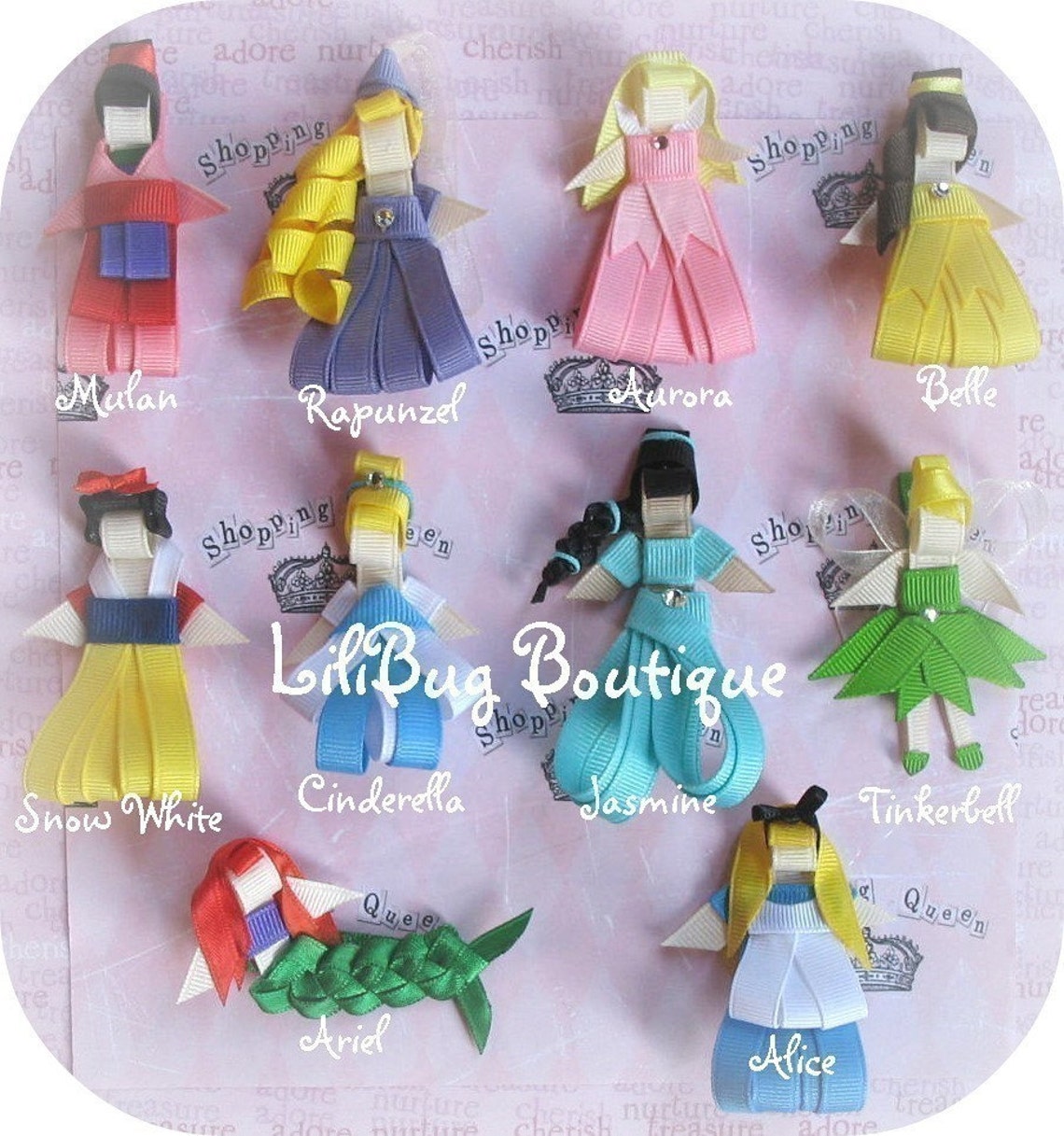 Lilibug PRINCESS Collection Hair Clips - YOU PICK 3 - Etsy