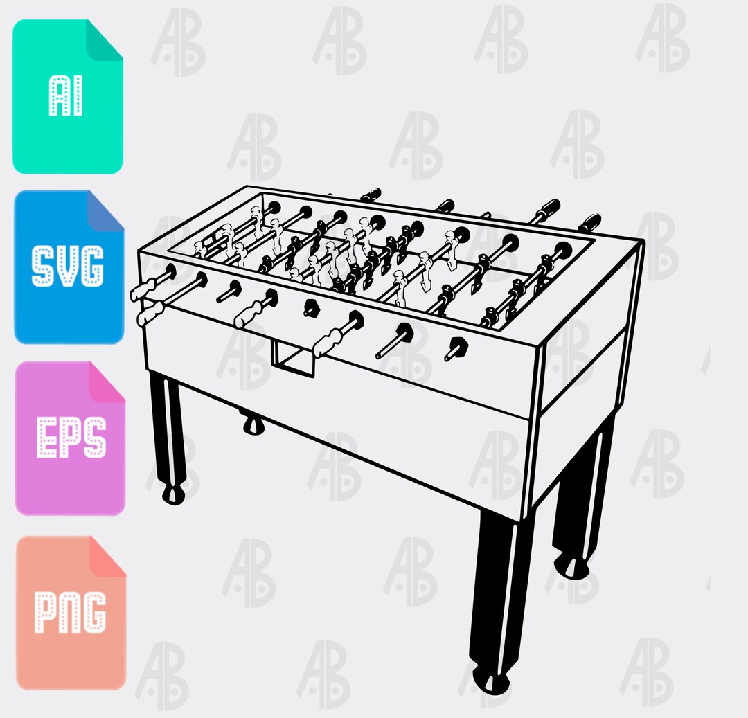 Foosball, Table Soccer, Foos - Svg, Png, Ai, Eps, Instant DIGITAL ...