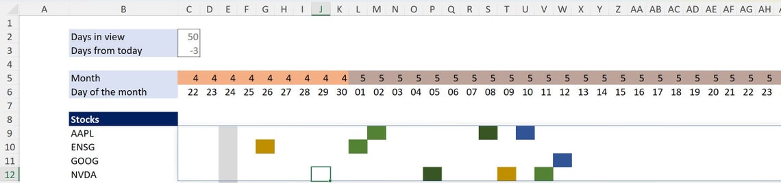 Events Tracker Dynamic Calendar View - Etsy